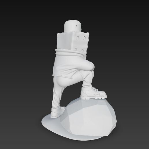 🧢 Rebellious Cartoon Character Figure with Hip-Hop Style and Cap 3D ...