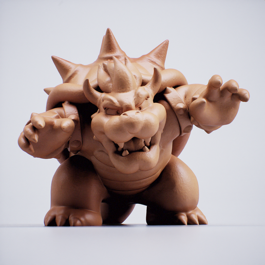 🤴 Clay/Stone Koopa king Mario bros - King Koopa with Clay/Stone finish ...