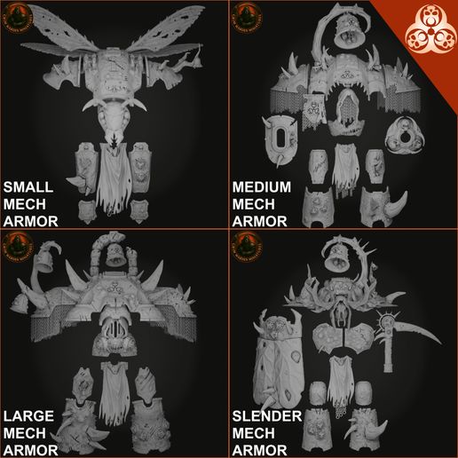 🤖 Bringers of Decay Mech Armor Bundle・ 3D File for 3D printing・Cults