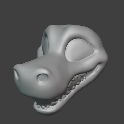 🗿 Foam Model Toothy Gator Fursuit Headbase・ STL File for 3D printing・Cults