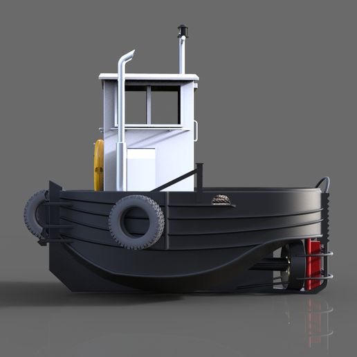 🚢 mini tug tugboat scalable ship model boat・ STL File for ・Cults