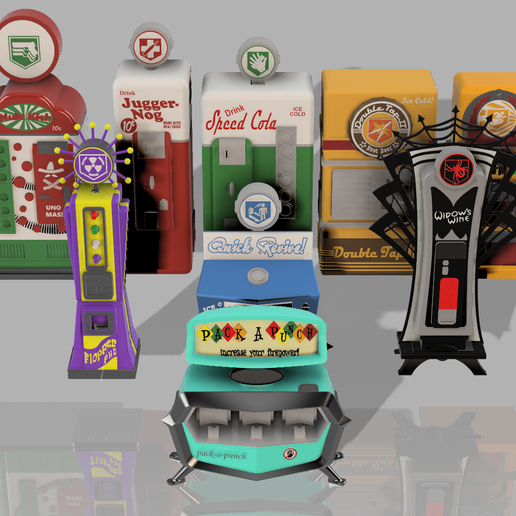 🤙 PERK MACHINE PERKAHOLIC PACK 3MF - 3D PRINTABLE - CALL OF DUTY ...