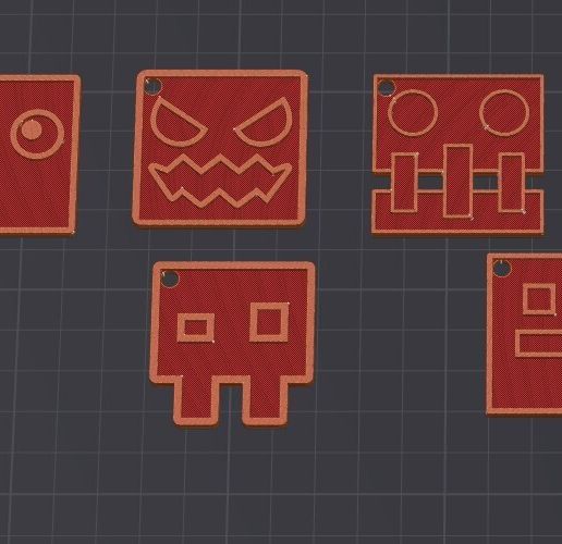 💨 Geometry Dash Figures・ 3MF File for 3D printing・Cults