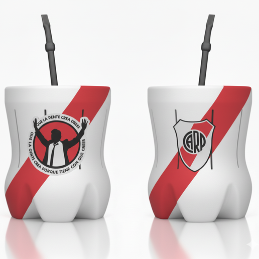 🍾 Mates botella cortada coca cola 3D – Boca y River personalizados ...