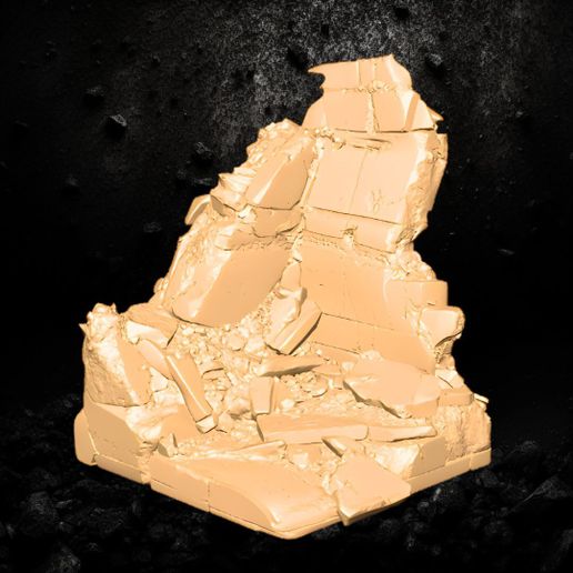🎲 Collapsed structure debris・ STL File for 3D printing・Cults