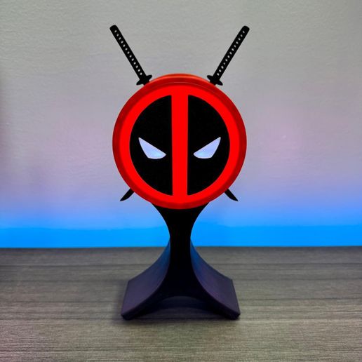 STL file Deadpool Headset Stand with LED Lights 🎧 ・Model to download ...