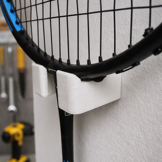 🏸 Badminton Racket Wall Mount・ STL File for 3D printing・Cults