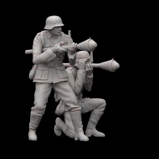 🫡 German Soldiers and Faustpatrone・ STL File for 3D printing・Cults