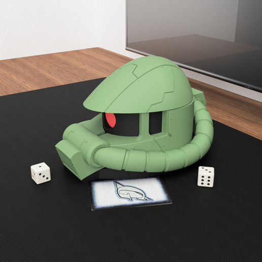 🤖 Zaku Head Deckbox - Gundam - Holds 100 Cards, Double Sleeve ...