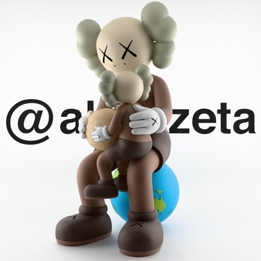 🇹🇭 Kaws Holiday Thailand moon earth・ STL File for 3D printing・Cults