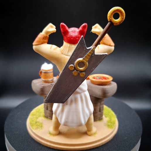 STL file Muscular Chef from Monster Hunter World Diorama 👩‍🍳 ・Design to ...