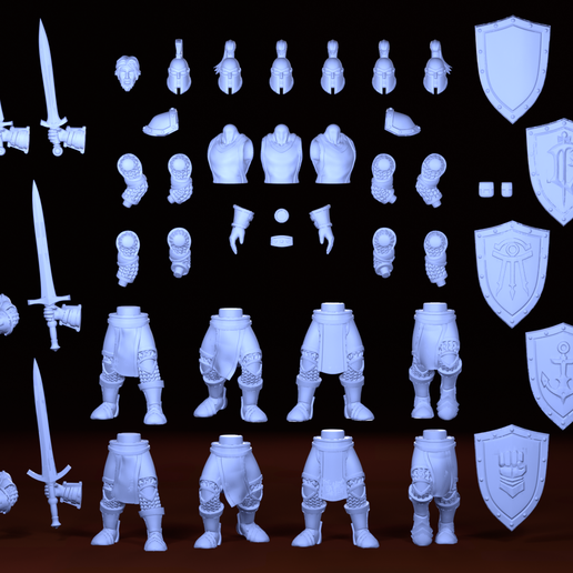 ♂️ Human Alliance - Footman (male)・ 3D File for 3D printing・Cults