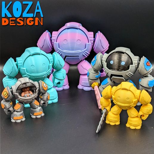 🧸 TEDDY BOT, a robot piloted by an adorable teddy bear・ STL File for ・Cults