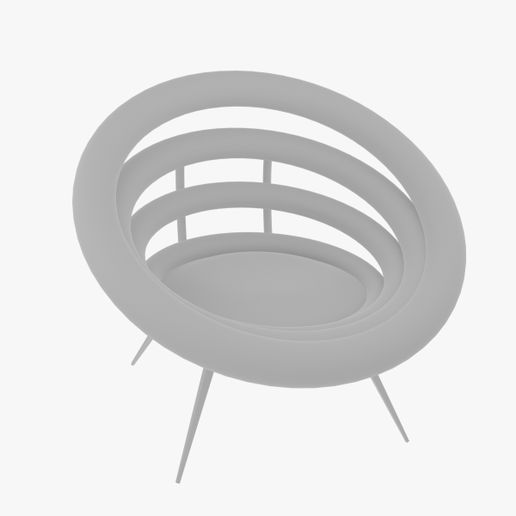 OBJ file Round Single Sofa 🪑 ・3D print object to download・Cults