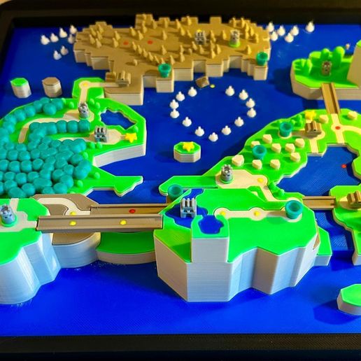 Fichier 3D Super Mario World Map XL (No AMS) 🗺️ ・Design pour imprimante ...