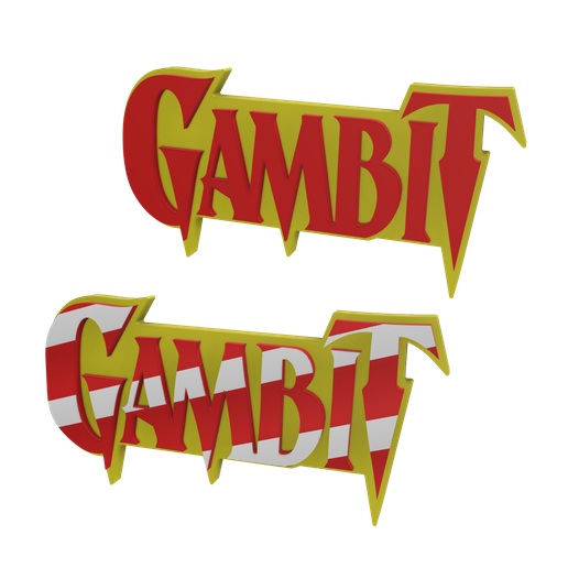 👾 3D MULTICOLOR LOGO/SIGN - Gambit (X-men '97) - Two Variations・ STL ...