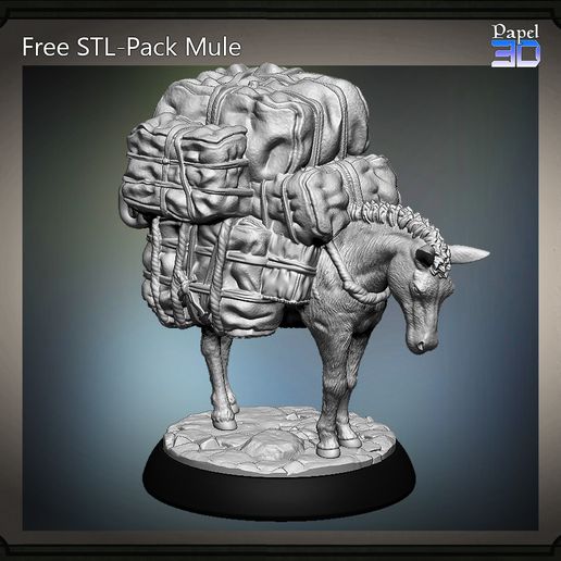 🆓 FREE STL - Pack Mule・Free STL File for 3D printing・Cults