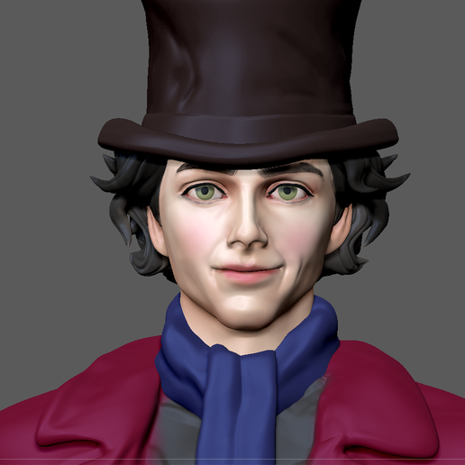 👾 WILLY WONKA timothee chalamet CHARACTER 3D PRINT・ STL File for 3D ...
