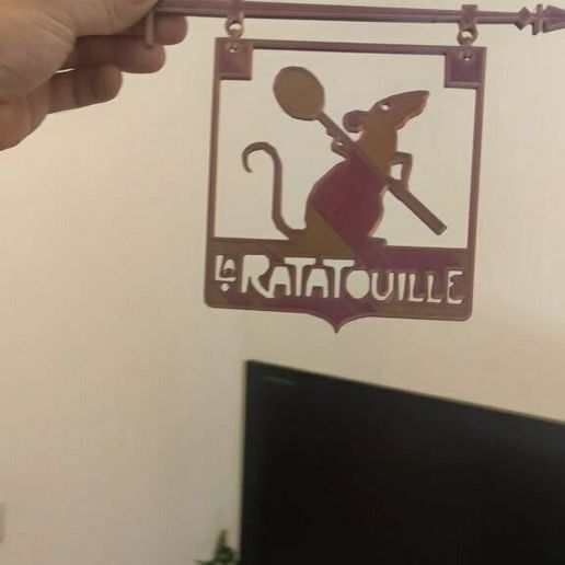 🍽️ ratatouille sign・ STL File for ・Cults