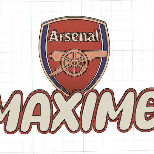 STL file Maxime Arsenal name lamp 🔦 ・3D printing design to download・Cults