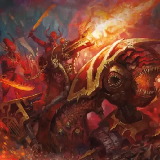 😡 Red angry chaos demon daemon skullcannon・ 3D File for 3D printing・Cults