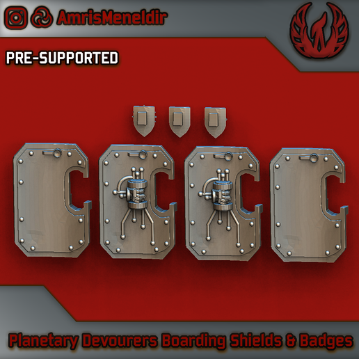 🎲 Planetary Devourers Boarding Shields & Badges・ STL File for 3D ...