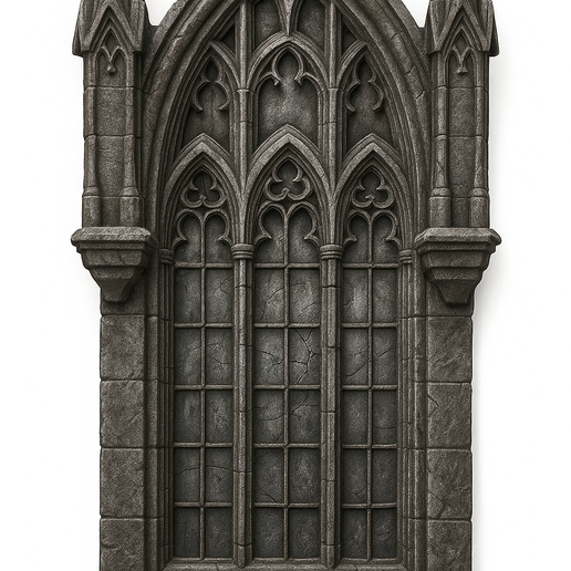 🪟 Gothic Cathedral window wall・ STL File for 3D printing・Cults