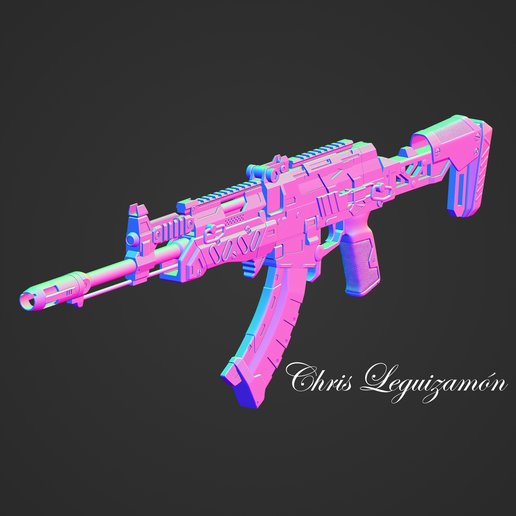 3D file CODM AK47 Red Action 👻 ・3D printer model to download・Cults