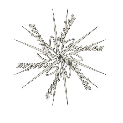 Free STL file Jessica Snowflake ️ ・3D print design to download・Cults