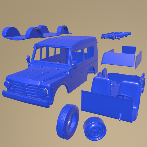 🚉 Fiat Campagnola Station Wagon 1987 PRINTABLE CAR IN SEPARATE PARTS ...