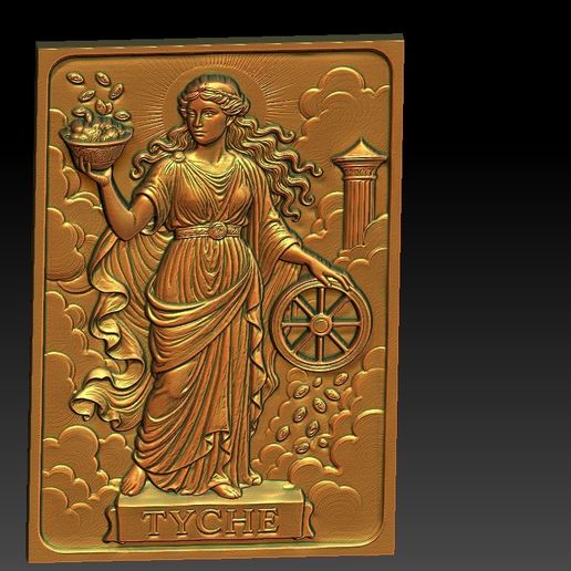 👼 TYCHE CNC Relief Model・ STL File for 3D printing・Cults