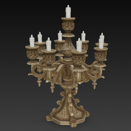 🆓 9-ARM CANDELABRA・ STL File for 3D printing・Cults