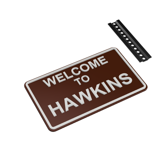 👾 Welcome to Hawkins" sign (Stranger Things)・ STL File for 3D printing ...