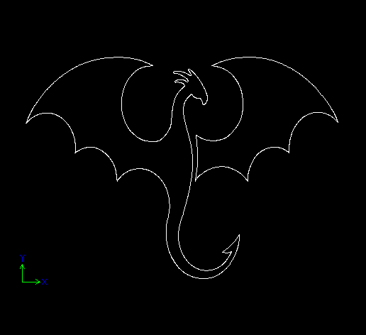 STL file Dragon 2d art wall mounting dxf file and sldprt , stl file ...
