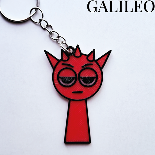 Archivo 3MF Llavero Sprunki Rojo (Raddy) 🔑 ・Modelo de impresión 3D para ...