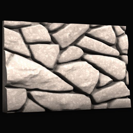 STL file Stone Wall 57 🗿 ・3D printing model to download・Cults