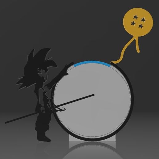Archivo STL Suporte Alexa Echo Pop Banksy Kid Goku Dragon Ball 2 Models ...