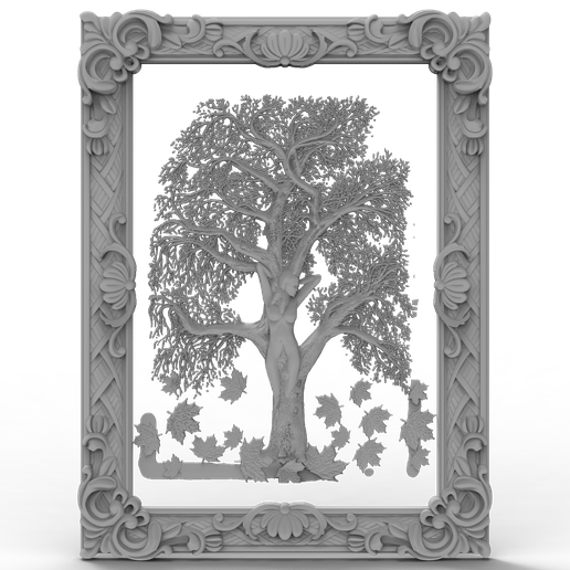 📁 3D Model STL File for CNC Router/Laser & 3D Printer Tree and Woman ...