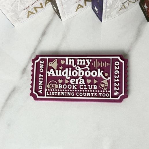 🎫 Audiobook Era Ticket・ 3D File for 3D printing・Cults