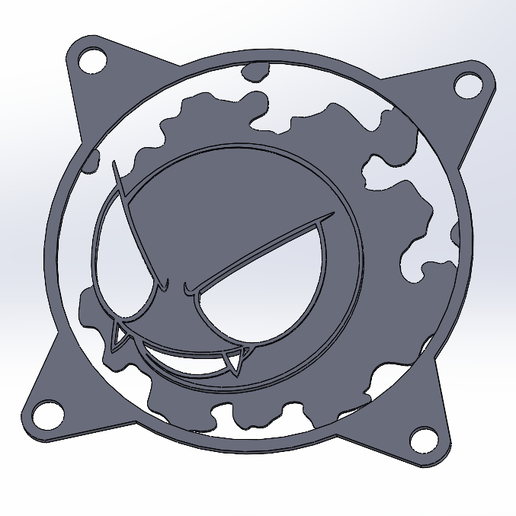 STL file Gastly 120mm PC fan cover 🐉 ・3D print model to download・Cults