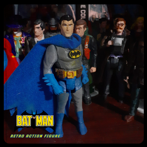 🦸 BATMAN RETRO ACTION FIGURE・ STL File for 3D printing・Cults