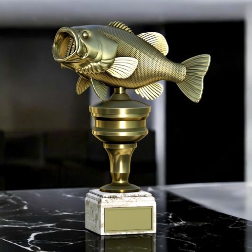 🐠 fish Largemouth Bass / Micropterus salmoides trophy cup for 3d ...