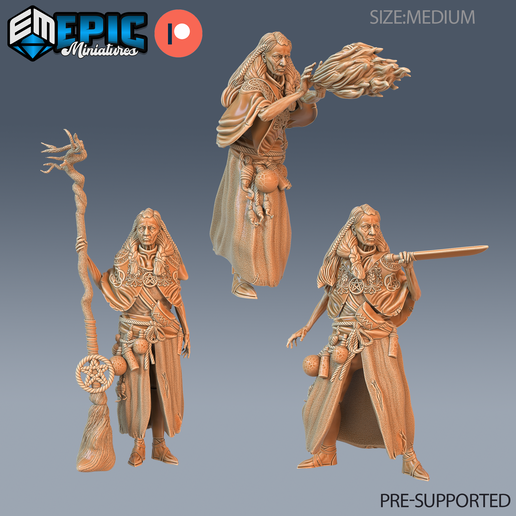 3D file Swamp Hag Set ‧ DnD Miniature ‧ Tabletop Miniatures ‧ Gaming ...