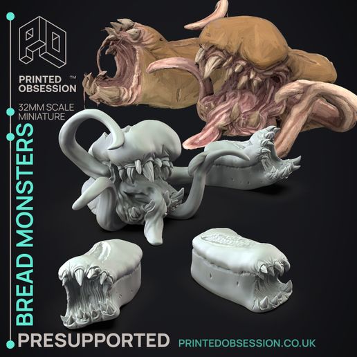 🍞 Bread Monsters - Possessed Bakery - PRESUPPORTED - Illustrated and ...