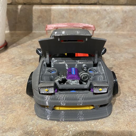 3D printing Nissan 200sx Tooned car model kit • made with Flashforge 5M ...