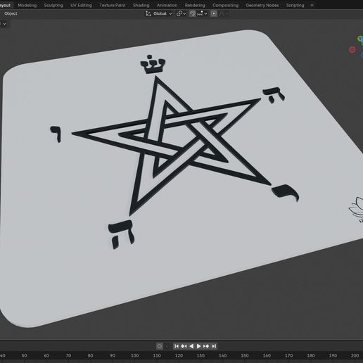 ⭐ Pentagram Star Radiesthetic Chart – 3D Model・ STL File for 3D ...