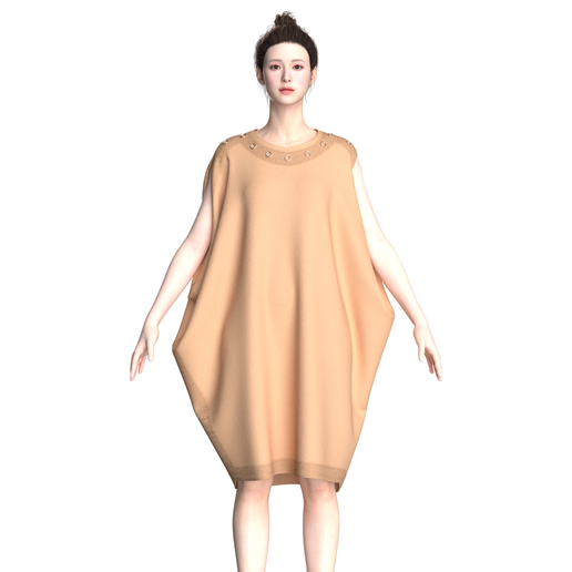 👗 Girls Cope Dress V7 | Marvelous / Clo3d / obj / fbx・Archivo 3D para ...