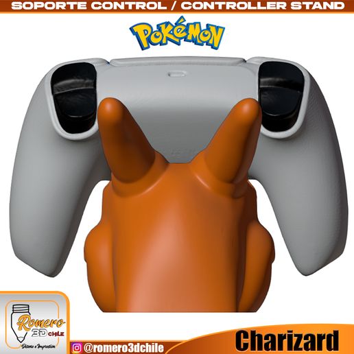 Archivo STL Soporte Control Charizard / Pokemon 🎛️ ・Idea de impresión ...