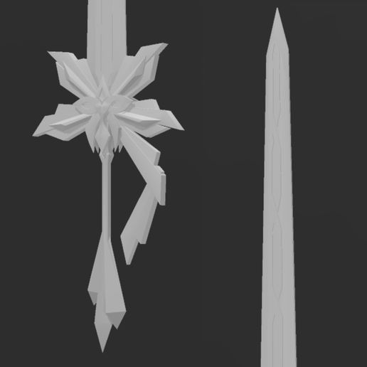 🧊 Capitano Ice Sword - Genshin Impact・ STL File for 3D printing・Cults