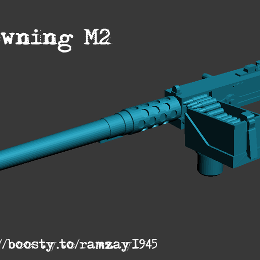 🔫 Browning M2 HMG 1:100・ STL File for 3D printing・Cults